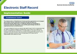 Browse Content - ESR Hub - NHS Electronic Staff Record
